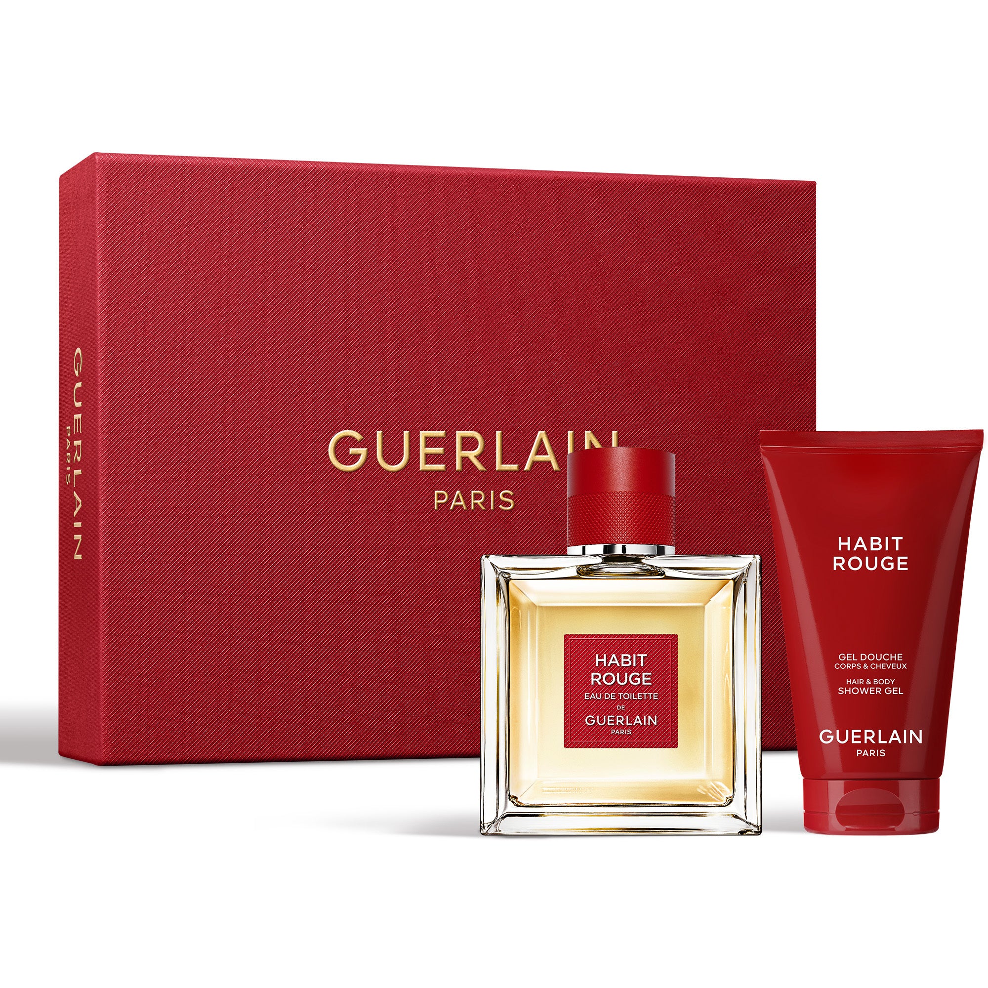 COFFRET - GUERLAIN - HABIT ROUGE 25 EDT FDAY SET 100ML + SHOWER GEL ...